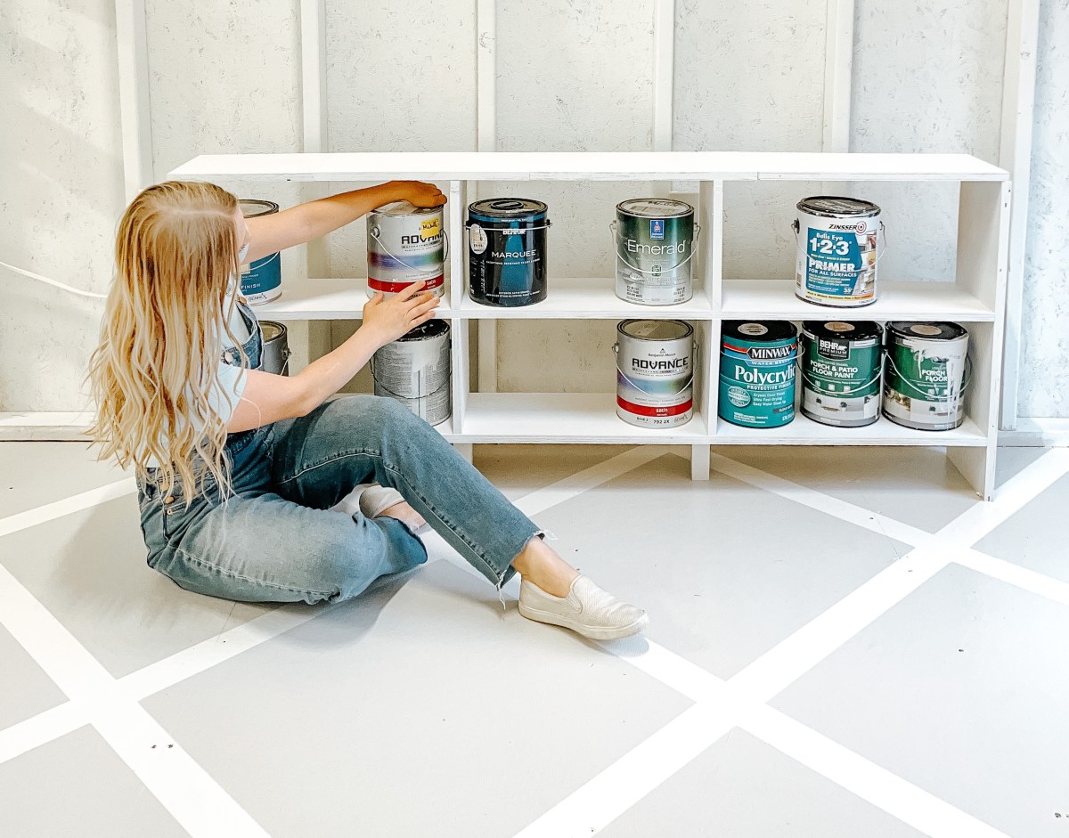 Easy Paint Can Storage | One Room Challenge Week 5 – With Love, Mercedes