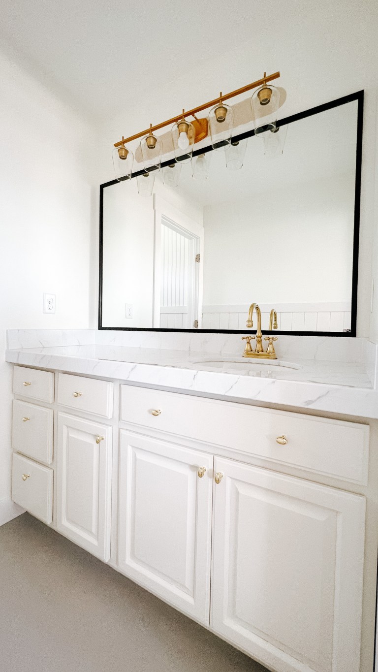 How I Upgraded My Builder Grade Mirror for Less than $40 – With Love ...