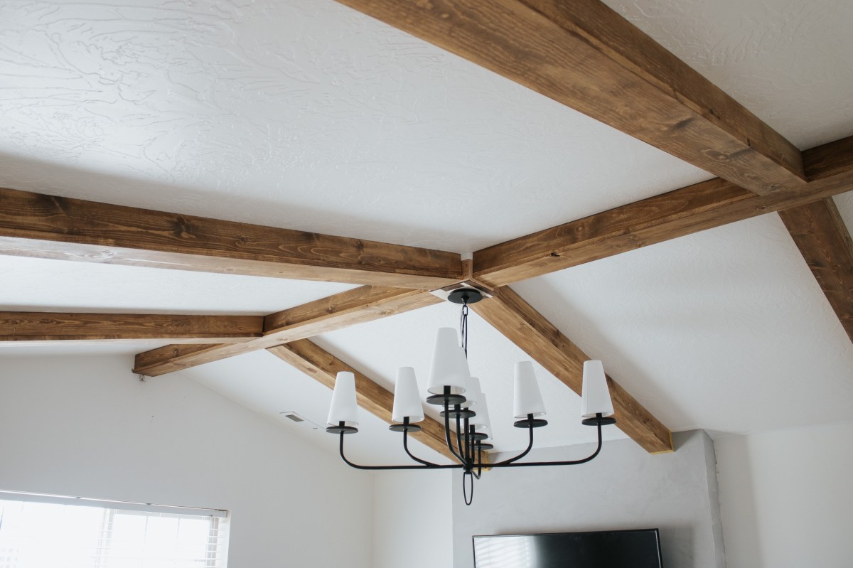 DIY Faux Ceiling Beams – With Love, Mercedes